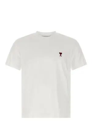 AMI Paris De Coeur" Organic Cotton T-shirt - White