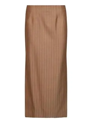 ETRO ETRO Striped Wool Jacquard Straight Midi Skirt