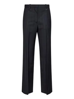 Isabel Marant Étoile Dark Anthracite Check Virgin Wool Trousers - Multicolor