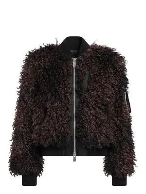 Sacai Faux Fur Insert Bomber Jacket - Brown
