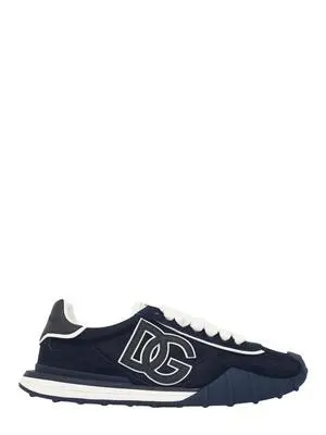 Dolce & Gabbana Dg Athletic Suede Blend Sneakers - Blue