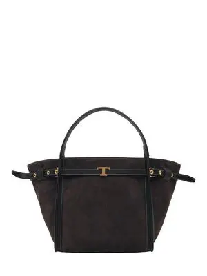 TOD'S Suede Shopping Bag - Brown