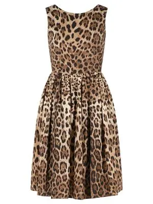 DOLCE & GABBANA DOLCE & GABBANA Leopard Print Cotton Dress
