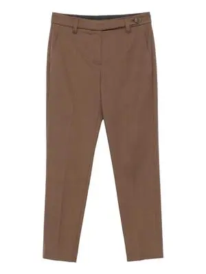 Brunello Cucinelli Tapered Leg Cotton Trousers - Brown