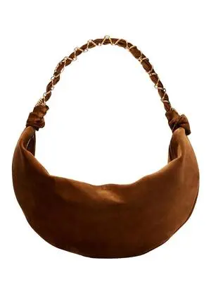 Saint Laurent Amalia Suede Shoulder Bag - Brown