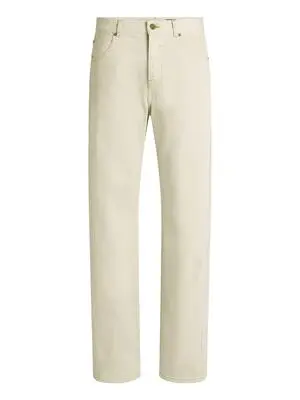 Balmain Faded Denim Relaxed Fit Jeans - Beige
