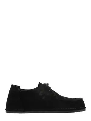 BIRKENSTOCK Suede Lace-up Loafers - Black