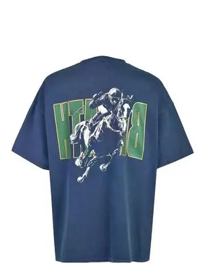 BREATH Horse Graphic-print T-shirt - Blue