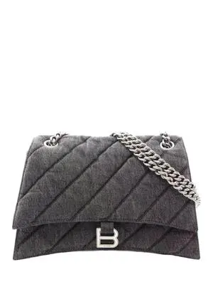 Balenciaga 2000s Medium Crush Quilted Shoulder Bag - Grey