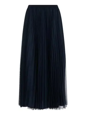 Fabiana Filippi Pleated Maxi Skirt - Blue