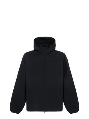DIESEL® Windbreaker With Hood For Soft Minimalist Pullover Jacket - Black