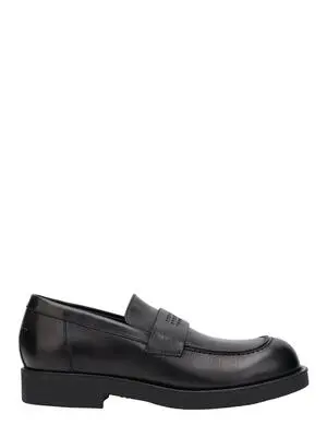MAISON MARGIELA Leather Loafers With Signature Detailing - Black