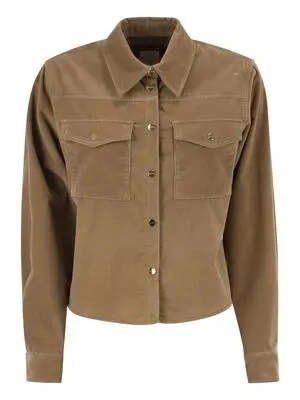 MAX MARA MAX MARA STUDIO Corduroy Shirt With Logo Button Closure