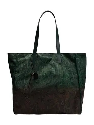 ETRO Paisley Large Nylon Tote Handbag With Long Handles