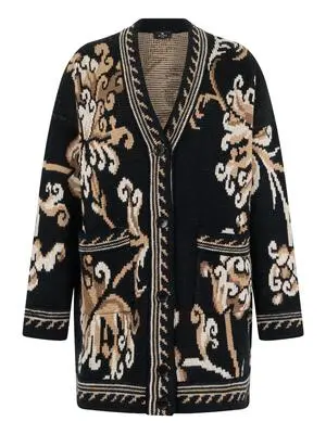 ETRO ETRO Floral Graphic Wool Cardigan
