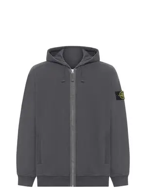 Stone Island Cotton Zip-front Hooded Jacket - Grigio