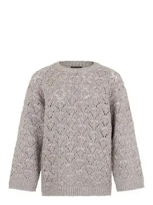 Fabiana Filippi FABIANA FILIPPI Textured Crew Neck Sweater Grey