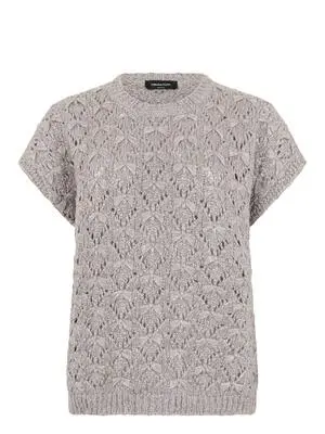 FABIANA FILIPPI FABIANA FILIPPI Short Sleeve Knit Top With Intricate Pattern