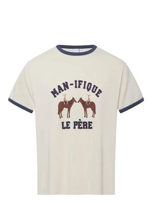 LE PERE Manifique Ringer Tee - Off-white