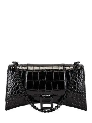 Balenciaga Xs Hourglass Chain Bag - Black