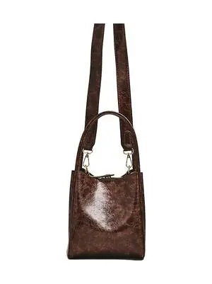 Anthropologie By Anthropologie Hollace Waxed Tote Chocolate