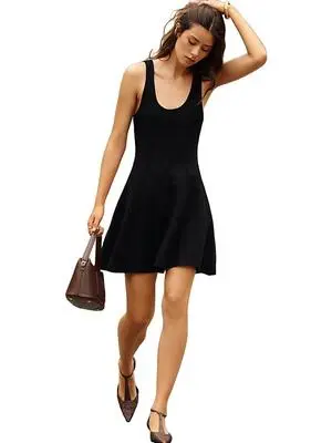 Maeve Corset Style Sweater Dress - Black