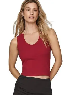 BAYSE Devon Scoop Neck Tank Top - Red
