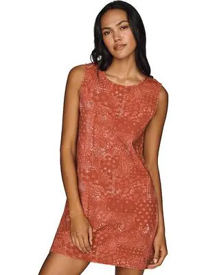 RAISONNEL Paisley Print Cotton Mini Dress - Red