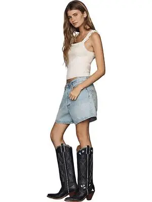 BESITA BOOTS Sunny Leather Western Boots - Black