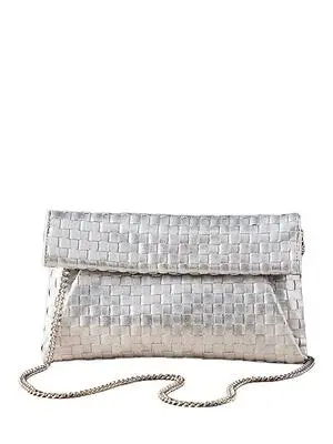 MODA LUXE Priscilla Metallic Clutch - Silver