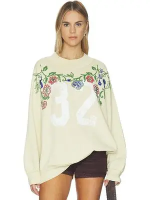 Free People We The Free Palm Springs Turtle Graphic Sweatshirt - Dust Combo