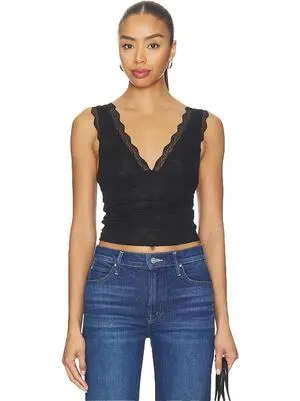 Free People X Intimately Loved You First Lace Tank - Black