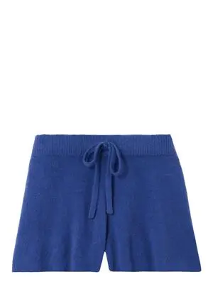 THE ELDER STATESMAN High-waisted Casual Shorts With Drawstring - Blue