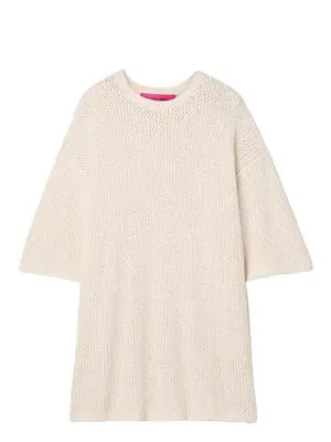 THE ELDER STATESMAN The Elder Statesman Oversized Cutout Knit T-Shirt
