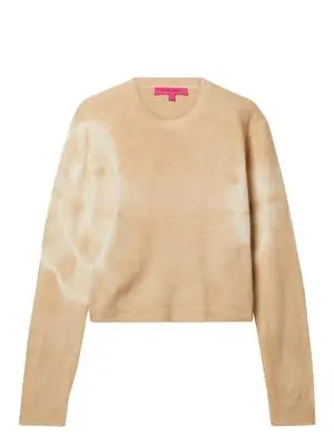 THE ELDER STATESMAN Tie-dye Long-sleeve Sweater - Off White