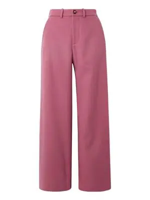 THE ELDER STATESMAN Blend Mid-rise Straight-leg Trousers - Pink