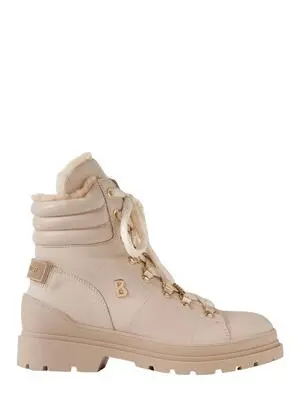 Bogner Shearling-lined Leather Combat Boots - No