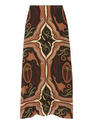 JOHANNA ORTIZ Johanna Ortiz Printed Silk-Crepe De Chine Maxi Skirt