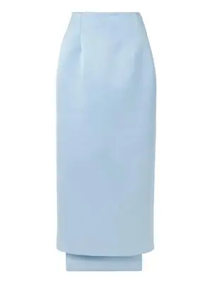 EMILIA WICKSTEAD Harleigh Satin Midi Skirt With Detachable Train - No