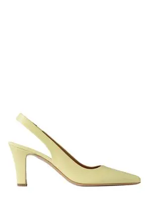 PARIS TEXAS Paris Texas Leather Block Heel Slingbacks