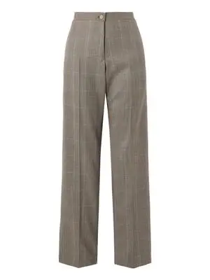 GIULIVA HERITAGE Giuliva Heritage Collection Plaid High-Waisted Straight-Leg Trousers