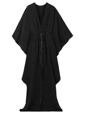 Johanna Ortiz Crystal-embellished Pleated Maxi Dress - No