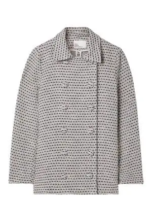 Lisa Marie Fernandez Striped Three-quarter Sleeve Outerwear - Gray
