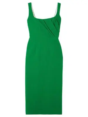 EMILIA WICKSTEAD Arina Draped Crepe Midi Dress - No