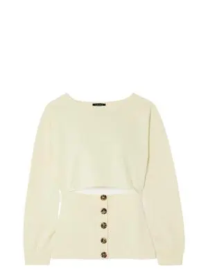 A.W.A.K.E. MODE A.W.A.K.E Mode Organic Cotton Sweatshirt With Button Detailing