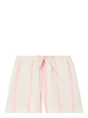 LEMLEM Striped Drawstring Waist Shorts - White