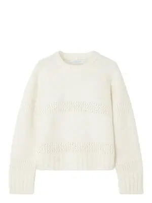 CALLE DEL MAR Calle Del Mar Hand-Knitted Cashmere Silk Blend Sweater