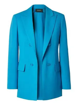 Akris Blend Crepe Suit Jacket - Blue