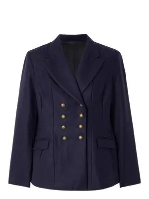 FORTELA Fortela Double-Breasted Wool-Felt Blazer With Peak Lapels
