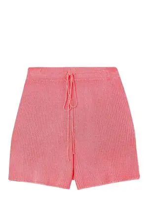 CALLE DEL MAR Calle Del Mar High-Waisted Drawstring Knit Shorts